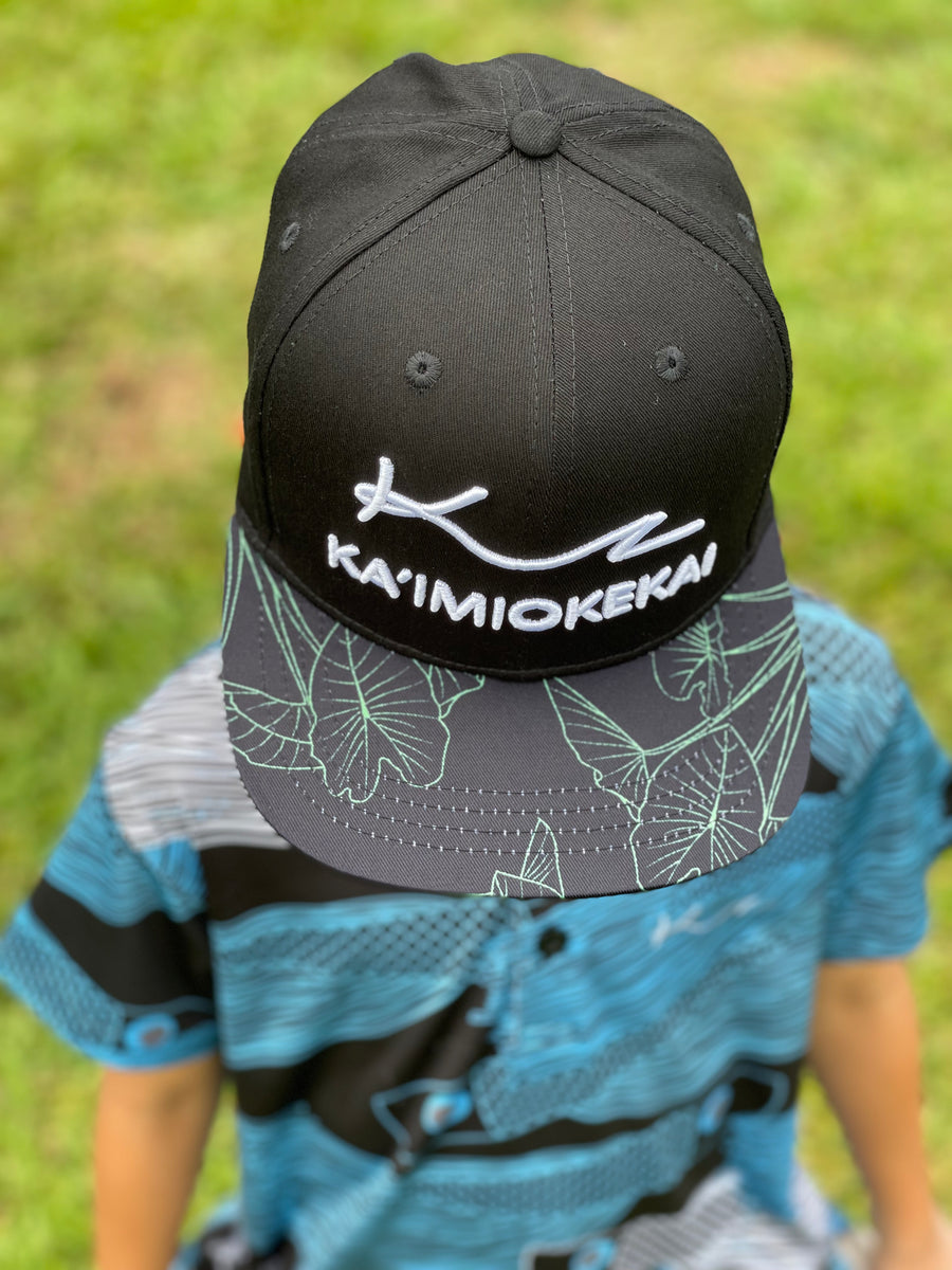 BLACK KALO SNAP BACK HAT – KA'IMIOKEKAI